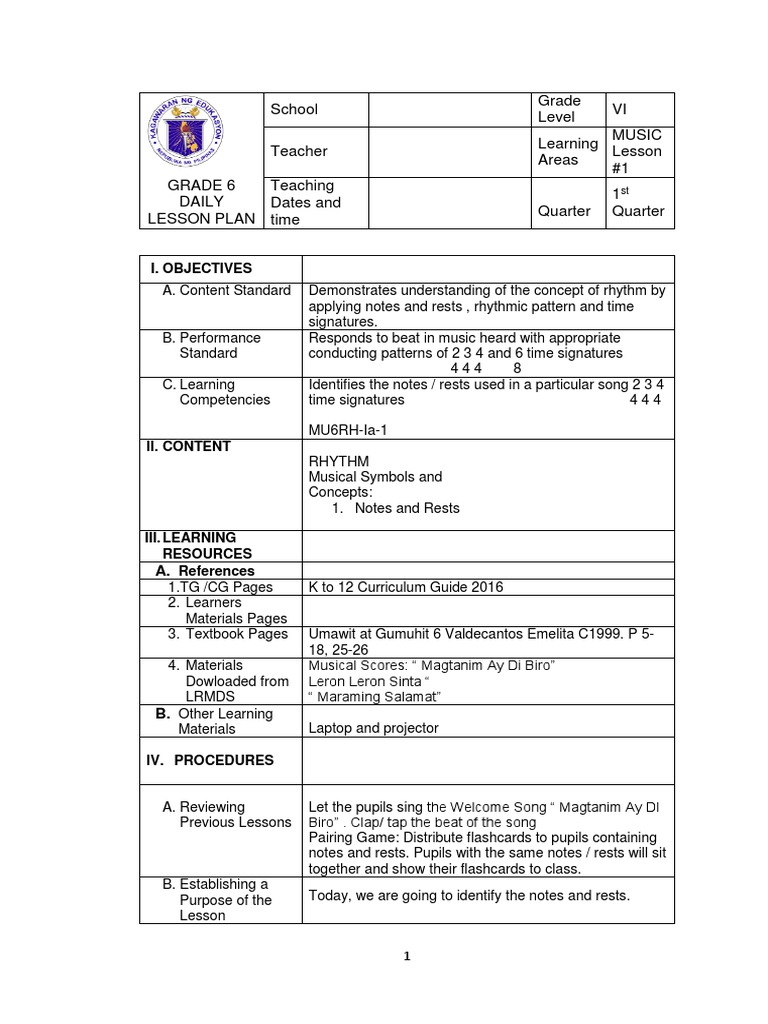 Music Grade 6 | PDF | Rhythm | Conducting