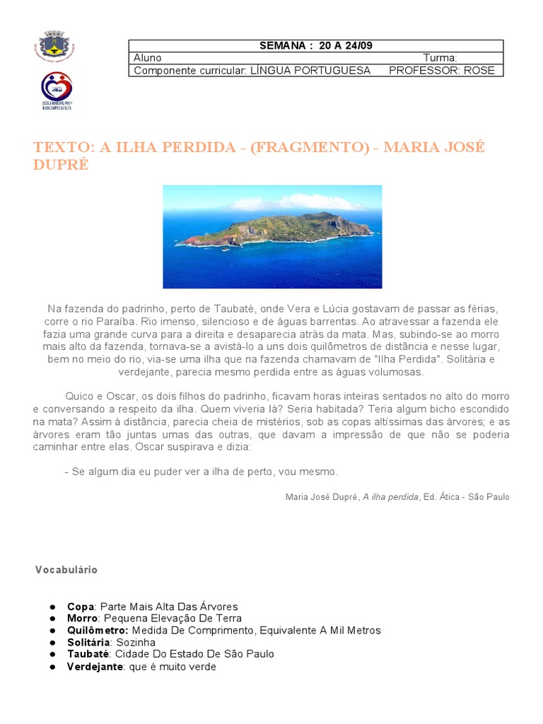 A Ilha Perdida Exerc 5 | PDF