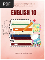 English 10 Q1 Module 7 Appraise The Unity of Plot Setting and Characterization | PDF