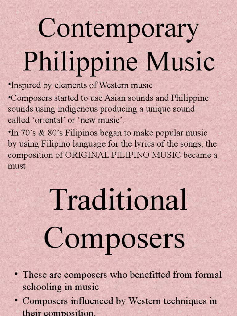 Contemporary Philippine Music | PDF | Performing Arts | Sound