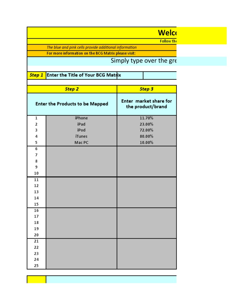 Free BCG Matrix Template Guide | PDF | Mac Os | Apple Inc.