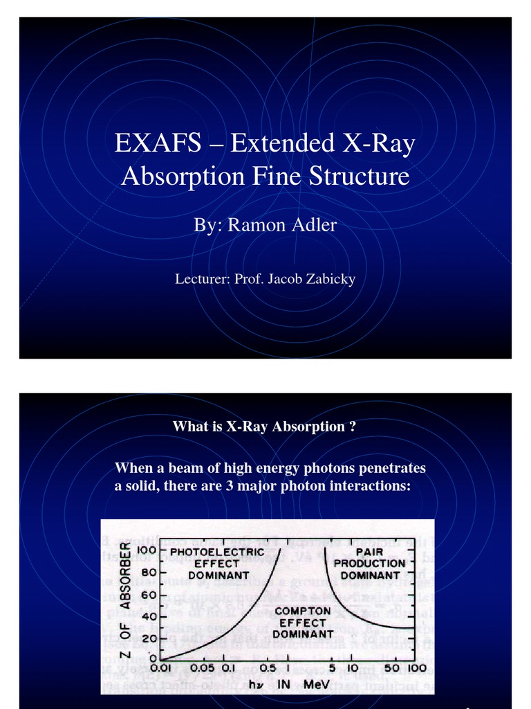 07f. EXAFS - Short | PDF | X Ray | Molecular Physics