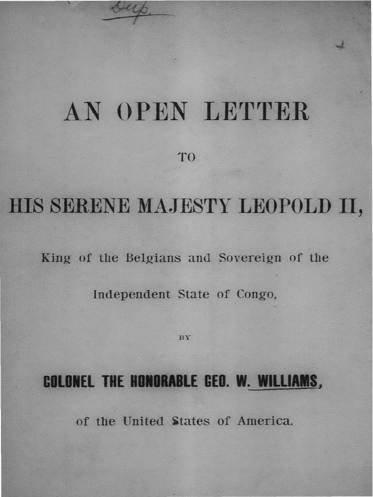 Open Letter to King Leopold II | PDF