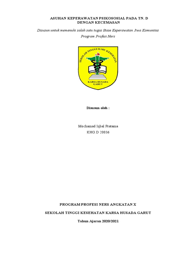 Asuhan Keperawatan Kecemasan Tn. D | PDF | Pengembangan Diri | Gaya Hidup