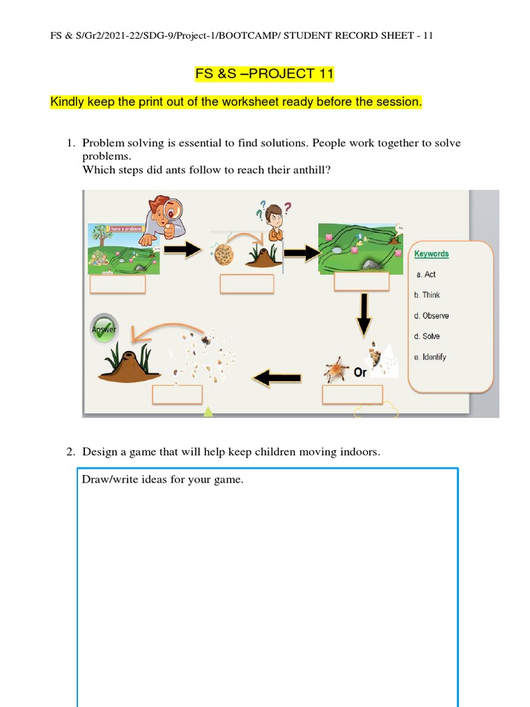 FS&S Project 11 Worksheet | PDF