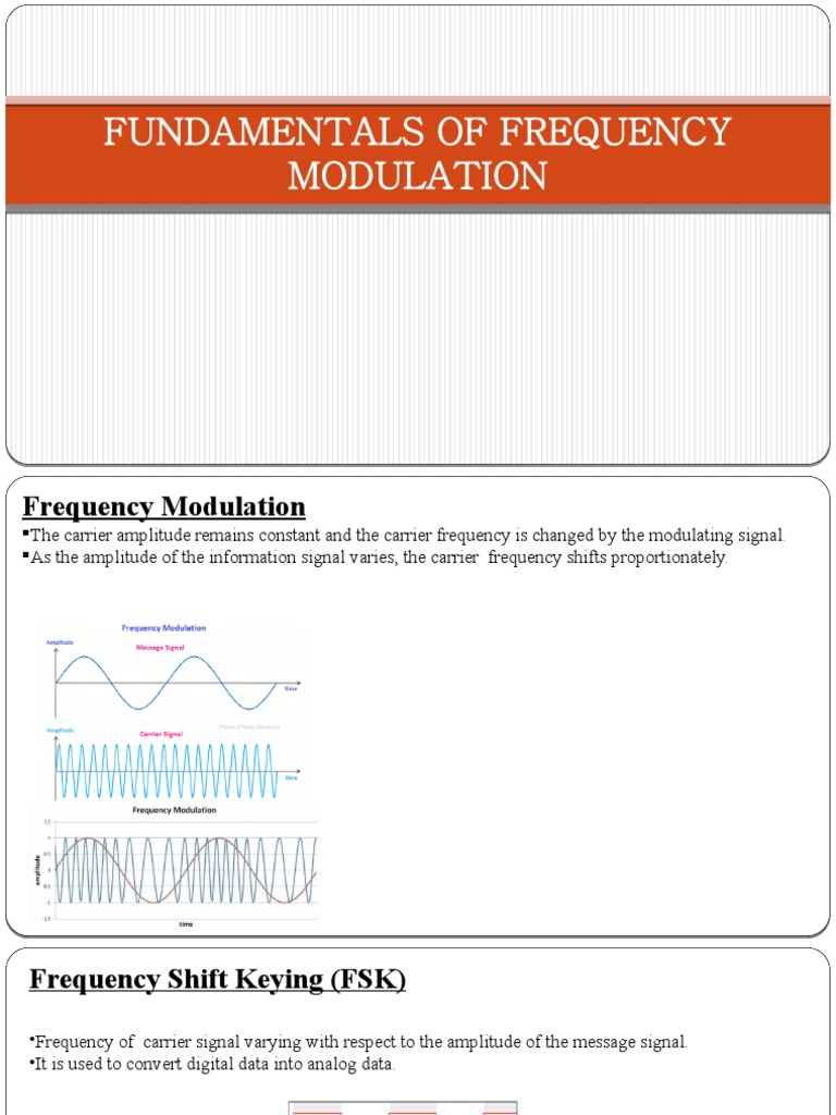 Fundamentals Of Frequency Modulation Pdf Detector Radio Modulation