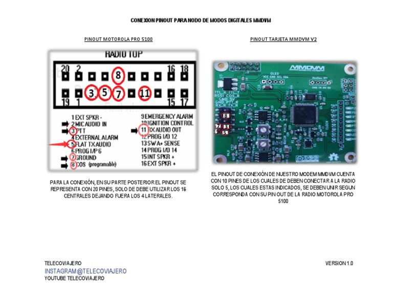 Pinout Motorola Pro 5100 y MMDVM | PDF