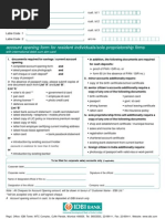 IndusInd Bank Primary Account Request Form | PDF | Transaction Account ...
