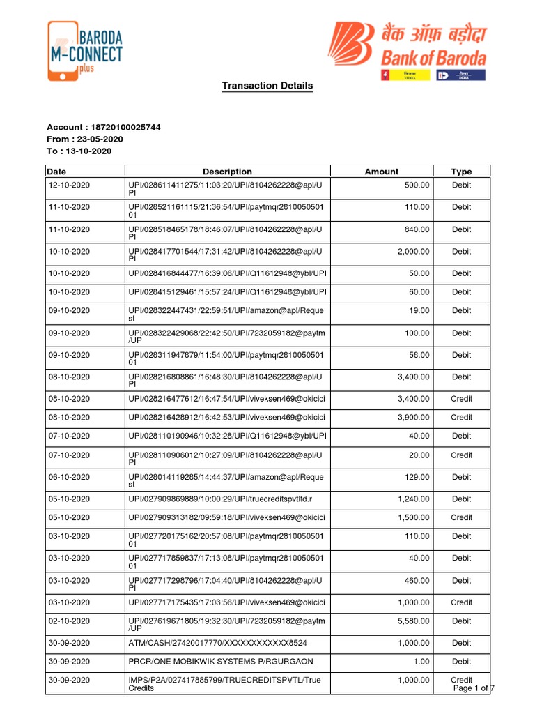 Account: 18720100025744 From: 23-05-2020 To: 13-10-2020 Date ...