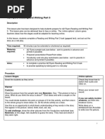 A2 Key Reading Part 4 Lesson Plan | PDF | Learning | Lesson Plan