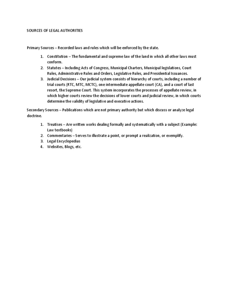 4 - Sources of Legal Authority | PDF | Politics | Social Science