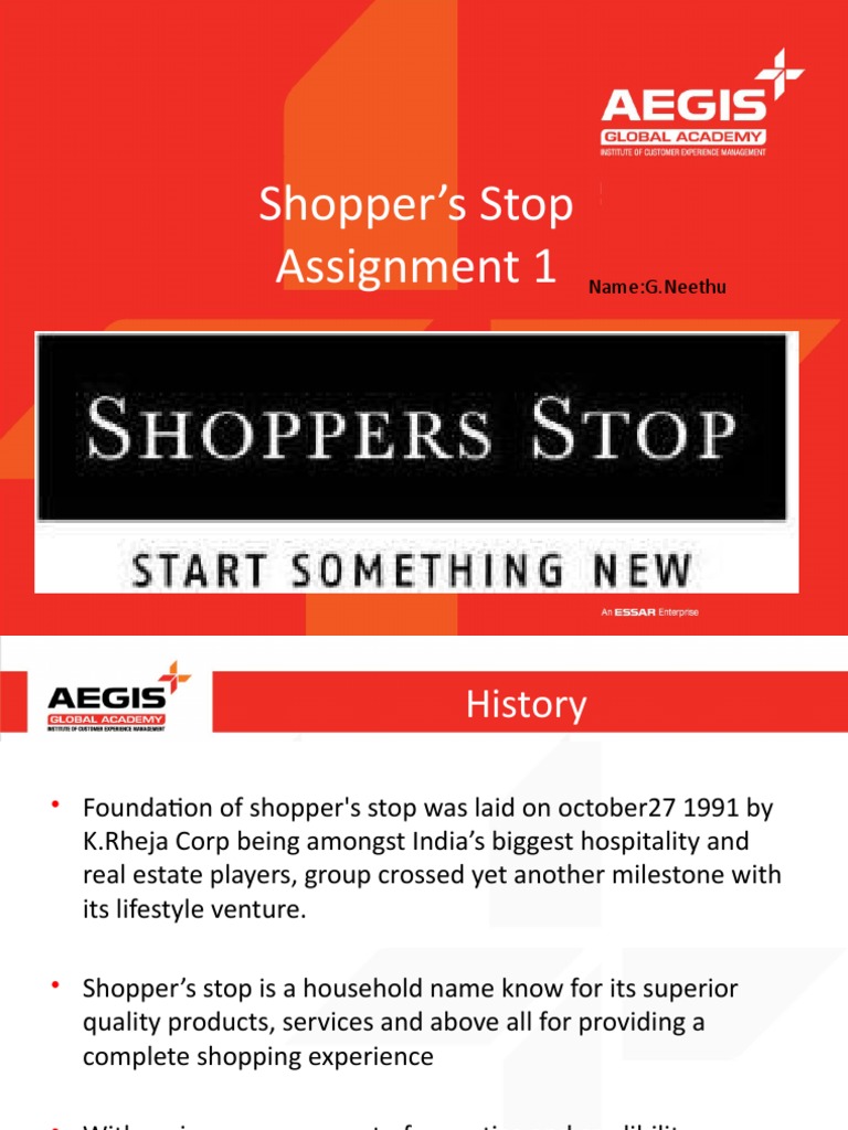 Shopper's Stop Assignment 1: Name:G.Neethu | PDF | Retail | Business Economics