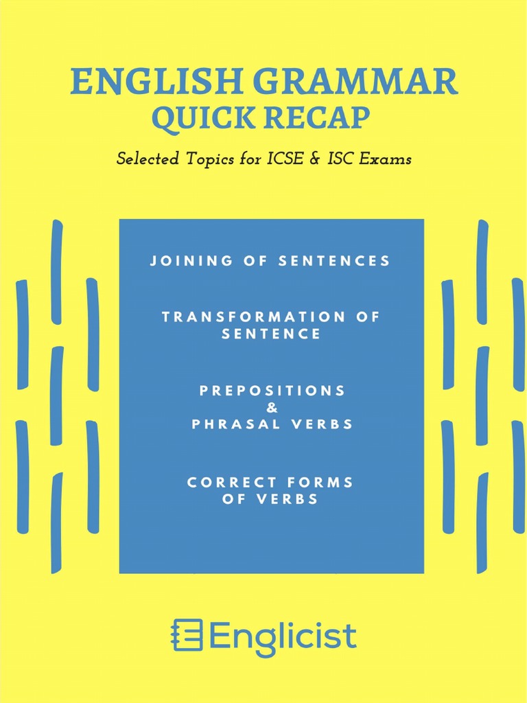 Englicist Grammar Quick Recap Xw3jij | PDF | Adverb | English Grammar
