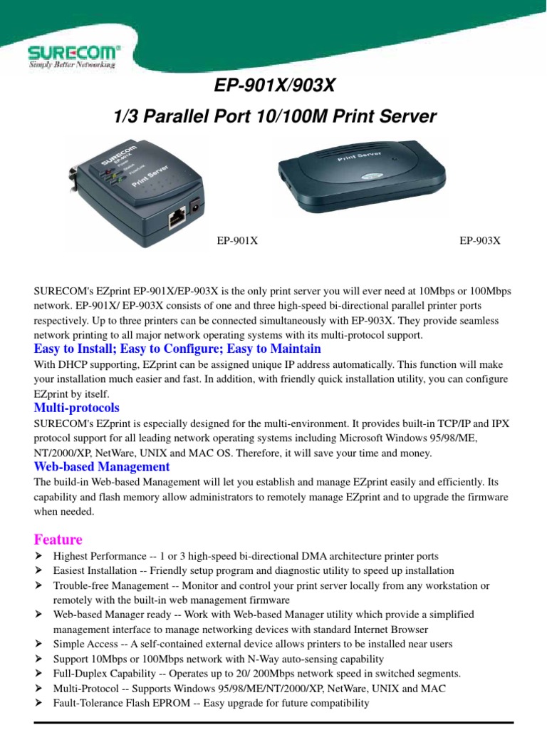 Ep-901x 903x1 | PDF | Computer Network | Port (Computer Networking)