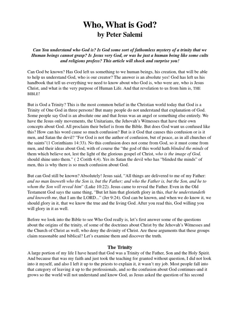 God | Download Free PDF | Trinity | God The Father