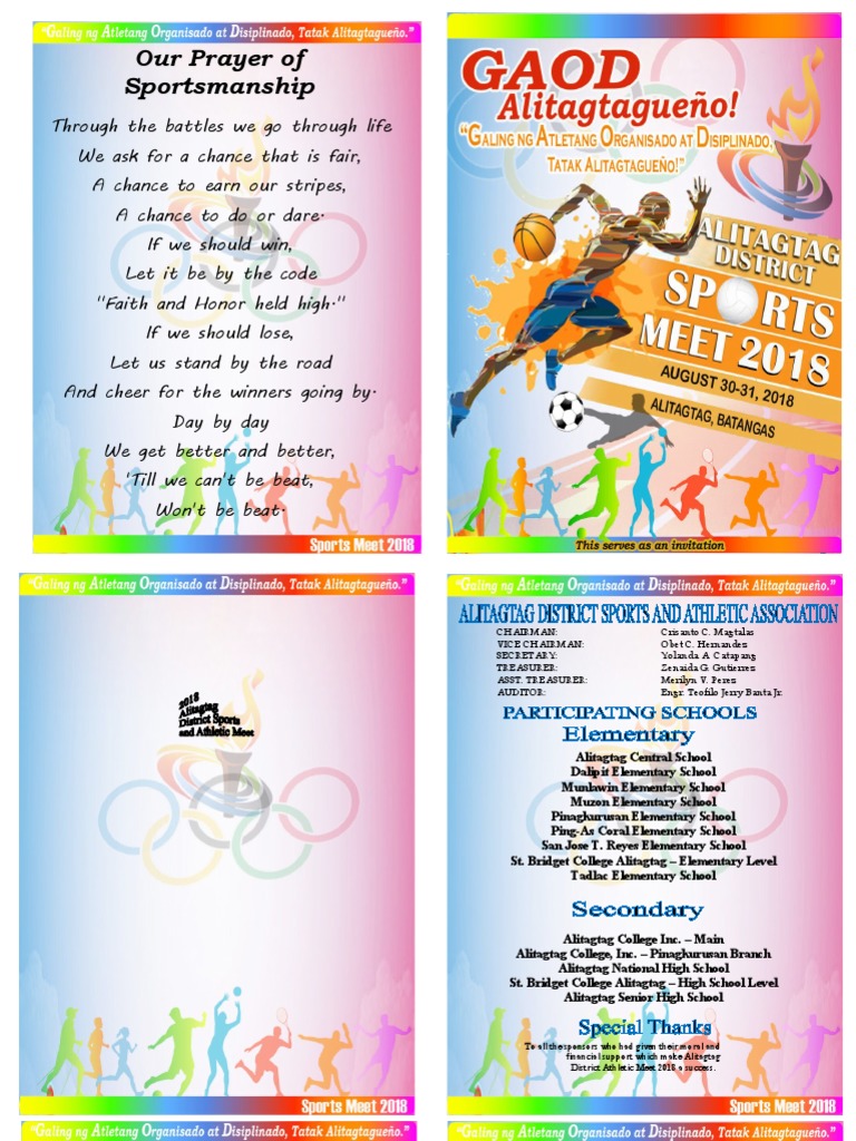 Our Prayer of Sportsmanship | PDF | Sports | Team Sports