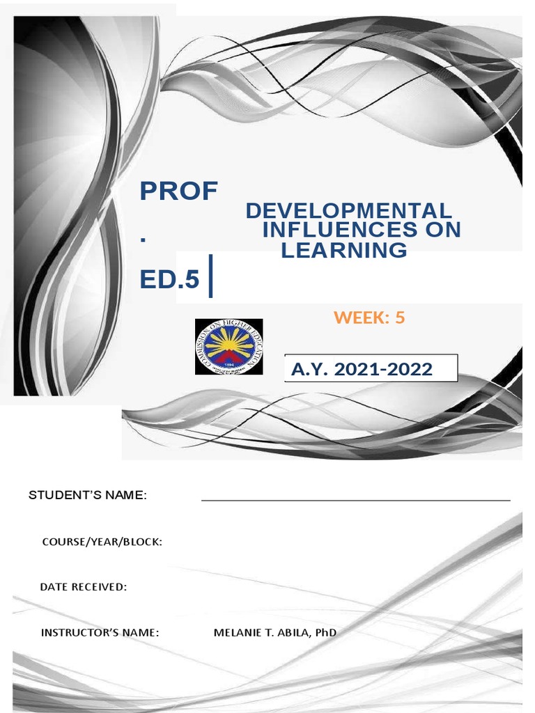 Prof - Ed 5 Facilitating Learner Centered Teaching Module 5 Week 5 | Download Free PDF ...