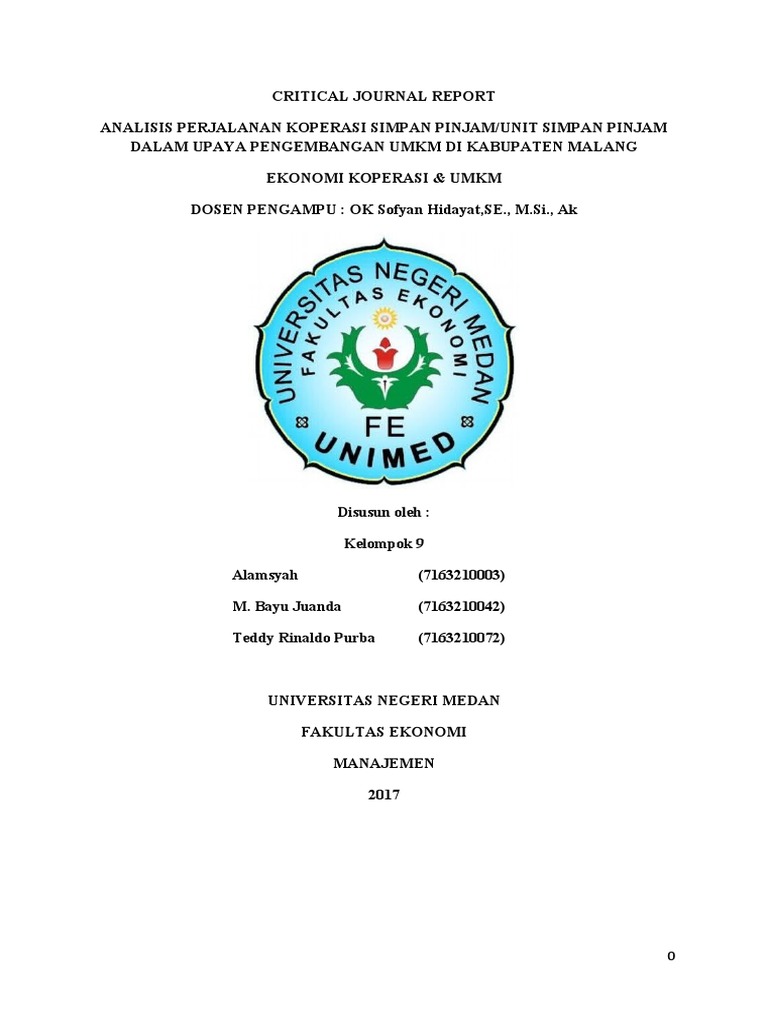 CJR Ekonomi Koperasi | PDF | Karier & Perkembangan | Bisnis