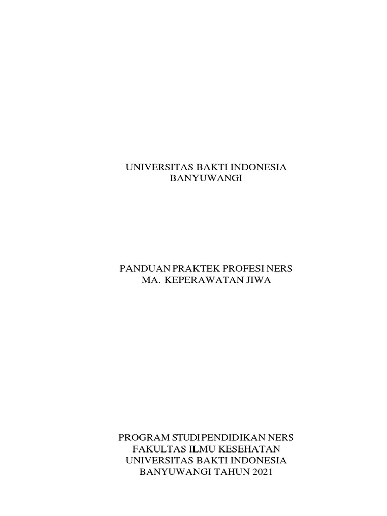 Modul Praktek Jiwa 2021 | PDF