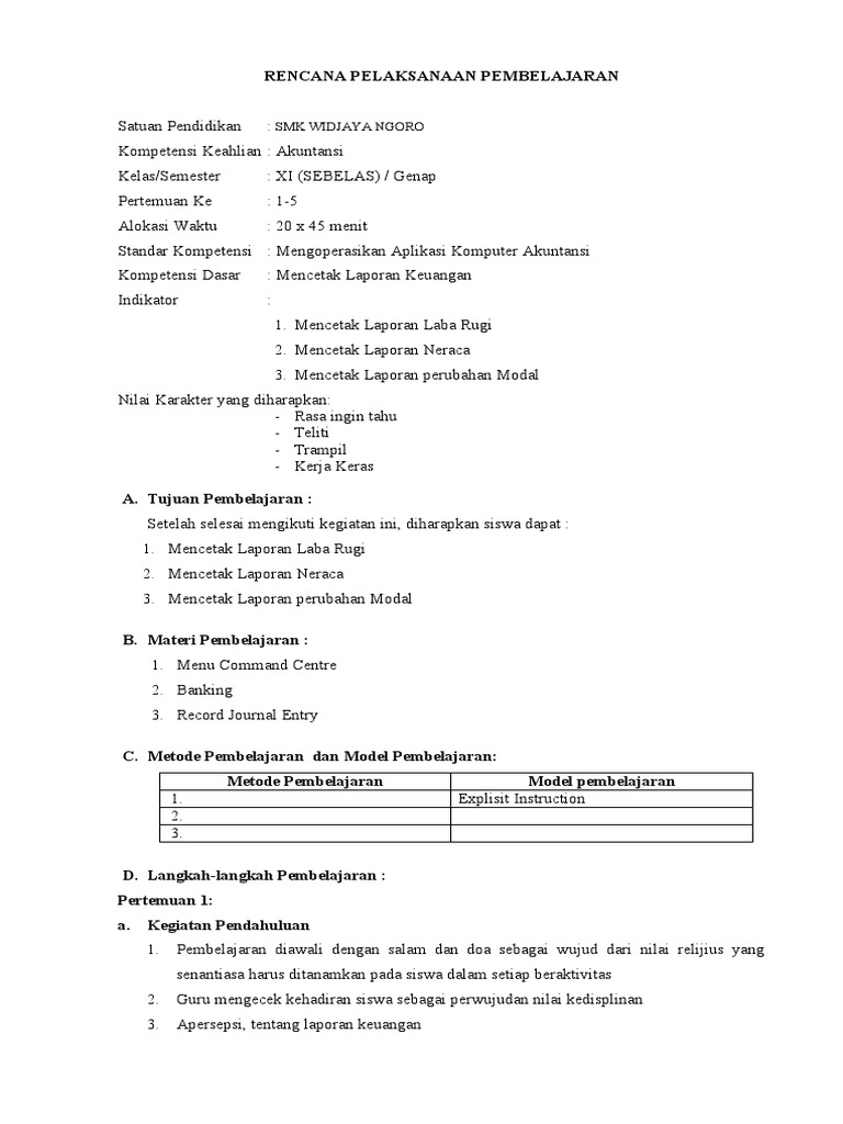 RPP Lengkap | PDF | Karier & Perkembangan