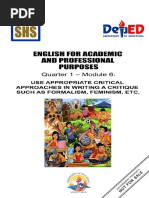 EAPP Module 5 PDF | PDF | Criticism | Learning