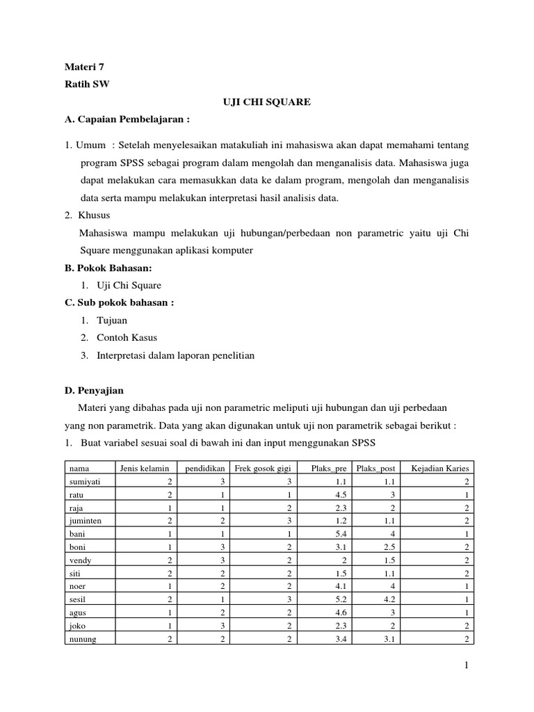 7, Uji Chi Square | PDF