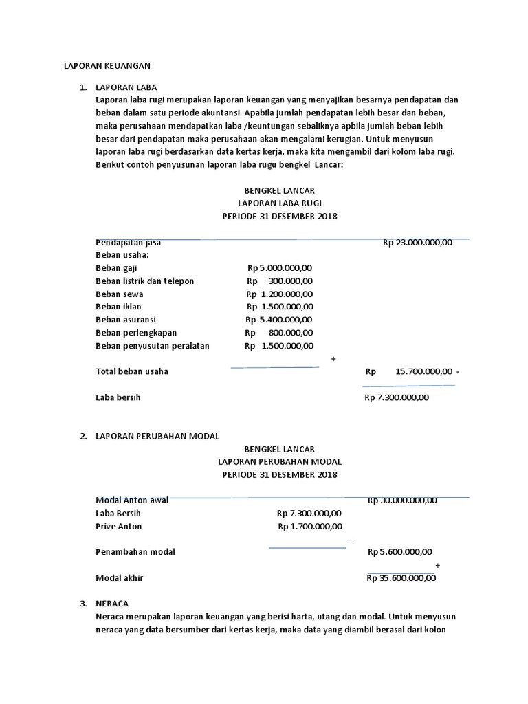Laporan Keuangan | PDF