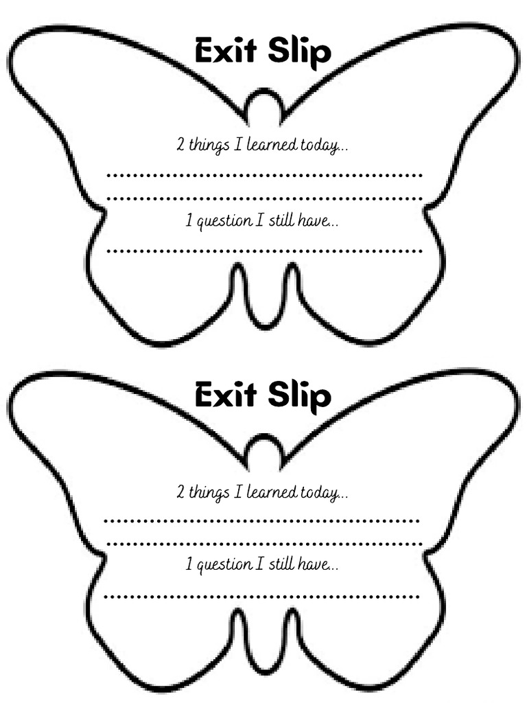 Exit Slip | PDF