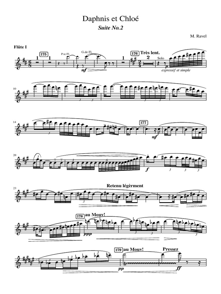 Daphnis Et Chloé PDF Flute Solo Part | PDF