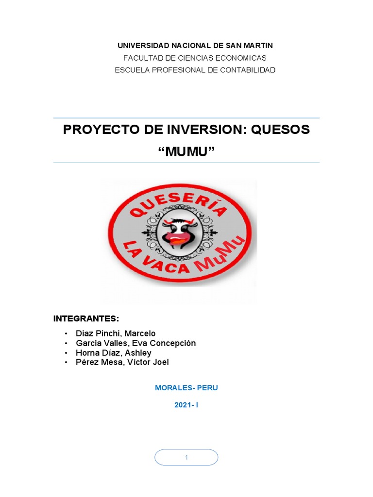 Proyecto Mumu | PDF | Calidad (comercial) | Impuesto sobre la renta