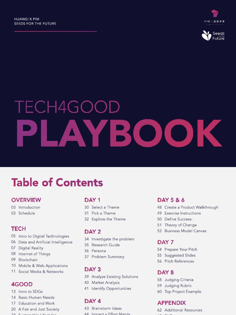 Seeds 21 Tech4Good Playbook | PDF | Augmented Reality | Artificial Intelligence