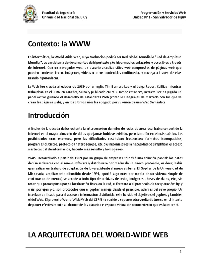 Teoria - El Protocolo HTTP y Su Contexto | PDF | sistema de nombres de ...