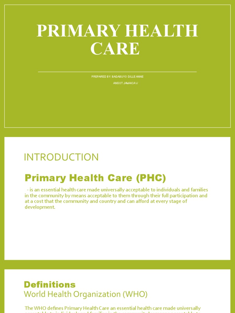 Primary Health Care | PDF | Health Sciences | Health Care