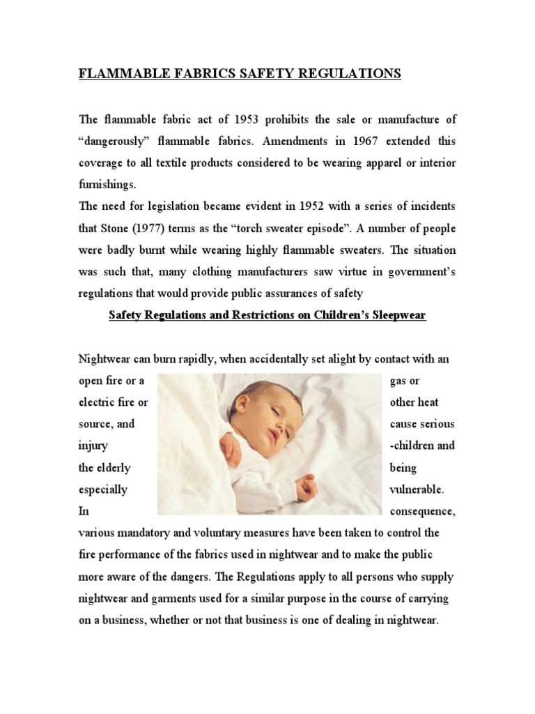 Flammability Regulations | PDF | Clothing | Safety