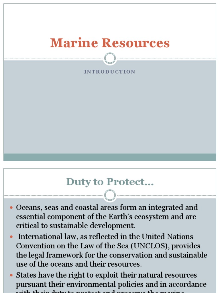 Marine Resources | PDF | Sustainability | Sea