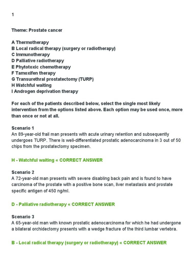 Prostate cancer interventions | PDF | Kidney | Prostate Cancer