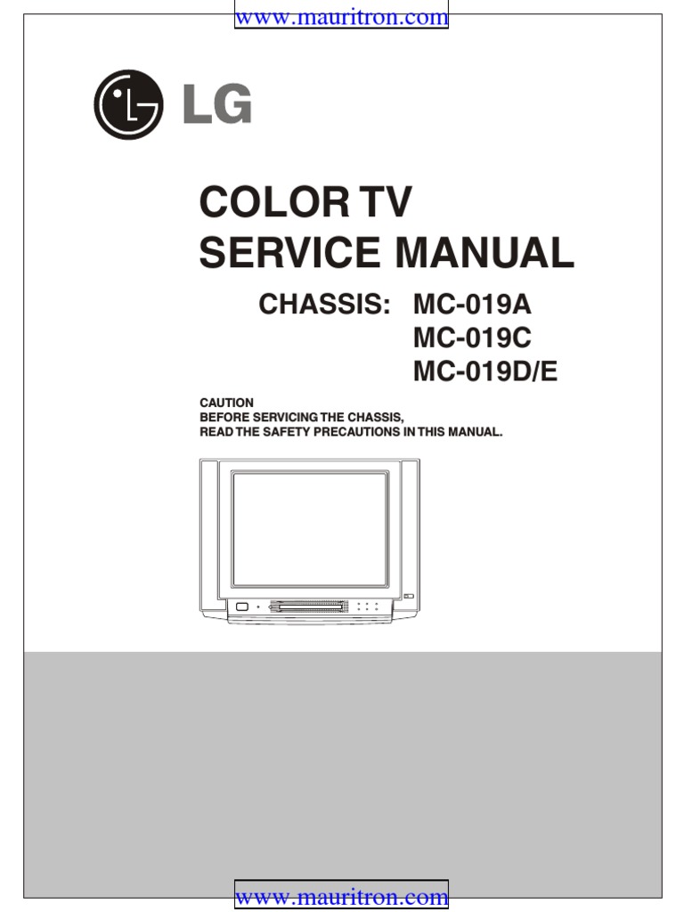 Color TV Service Manual: Chassis: Mc-019A MC-019C MC-019D | PDF ...