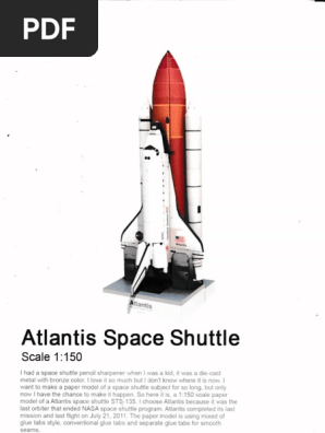 Space Shuttle Paper Model Print Out