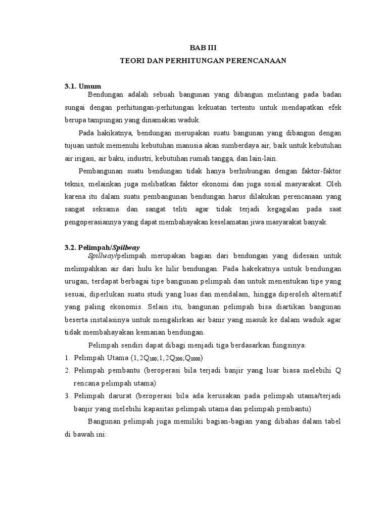 BAB III Konstruksi Bendungan II | PDF | Griya & Taman | Teknologi & Rekayasa