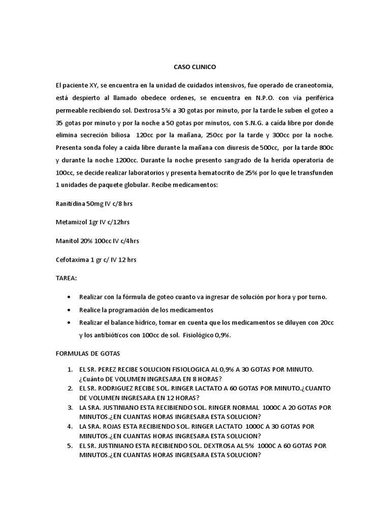 Ejercicios de Gotas | PDF | Drogas | Tratamientos médicos