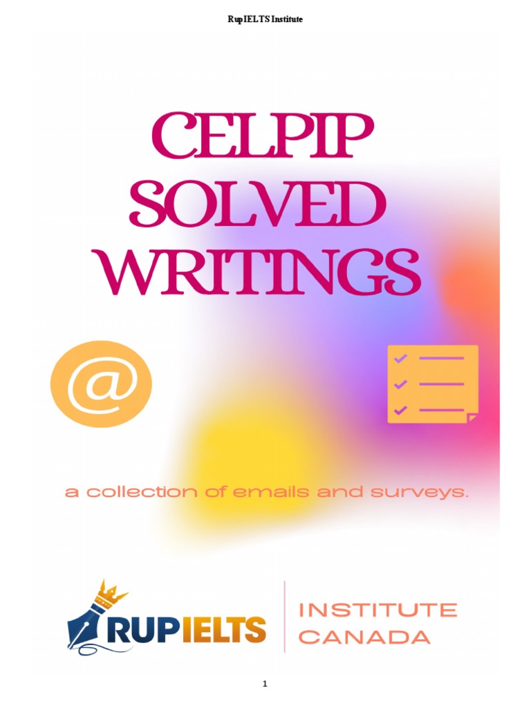 CELPIP Writing Guide by RupIELTS Institute | PDF | International ...