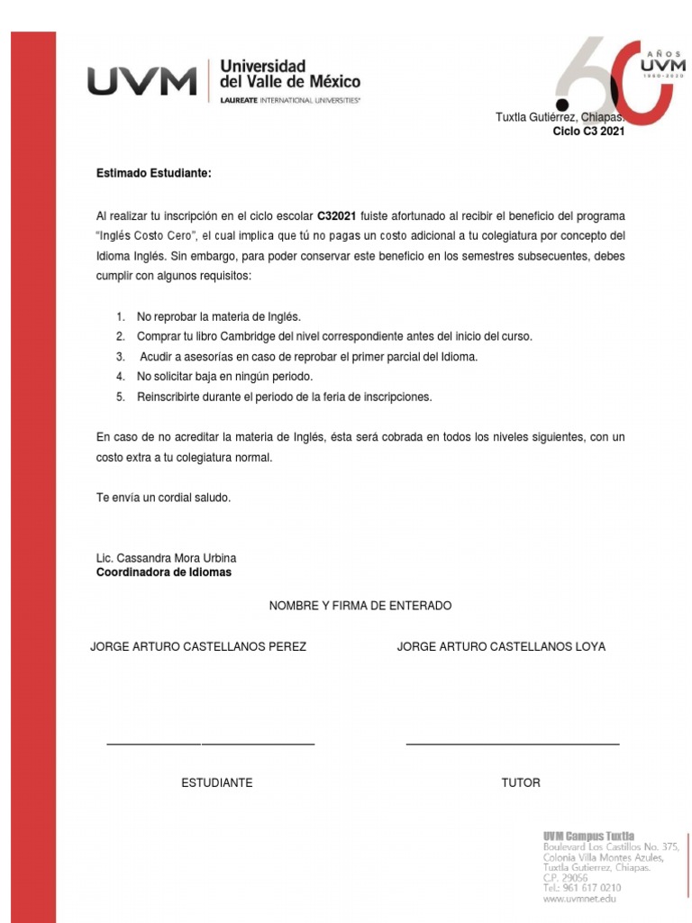 FORMATO 5 - Costo Cero INGLÉS C32021.docx JORGE CASTELLANOS | PDF