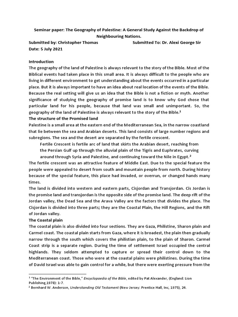 Geography and Landforms of Israel | PDF | Dead Sea | Land Of Israel