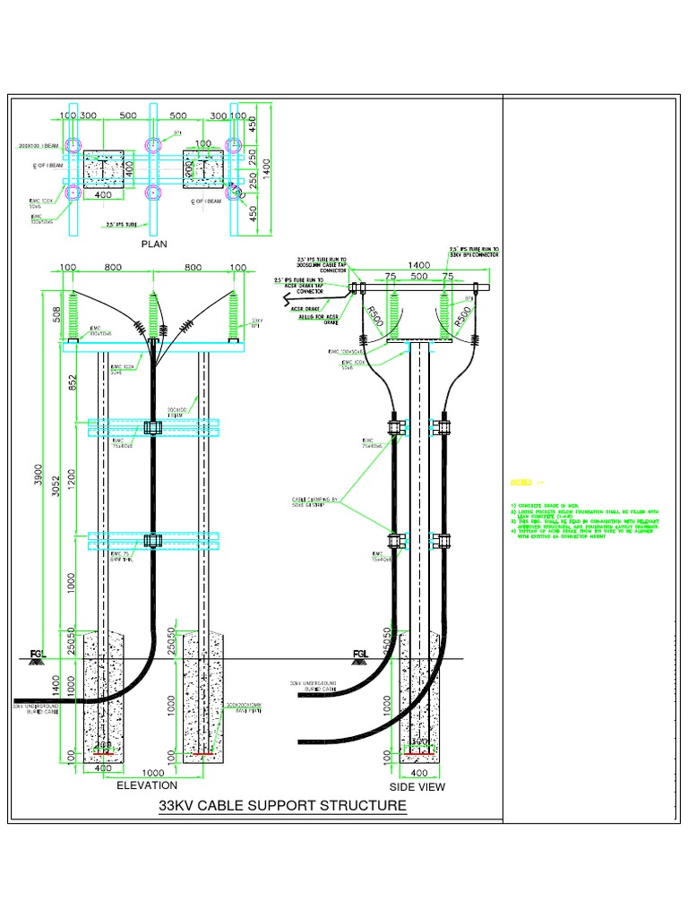33KV Cable Support Structure | PDF