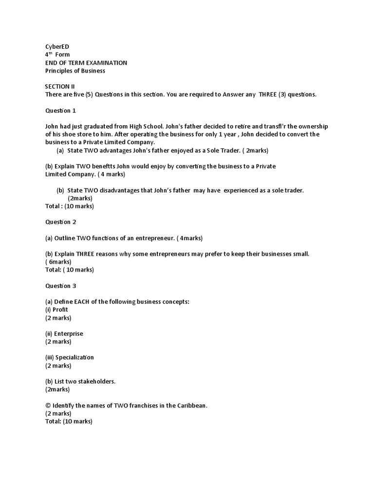 Pob Test | PDF | Money | Business