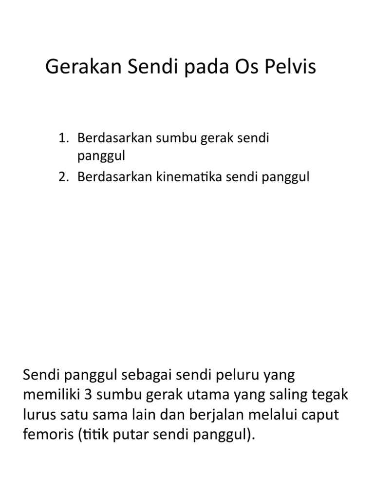 Gerakan Sendi Pada Os Pelvis | PDF