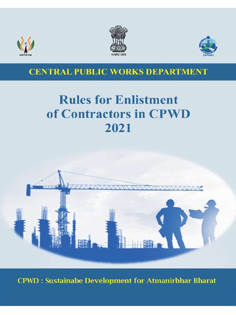 CPWD Contractor Enlistment Rules 2021 | PDF | Employment | Road
