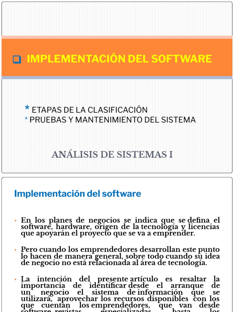 Etapas clave en el proceso de implementación de software | PDF ...