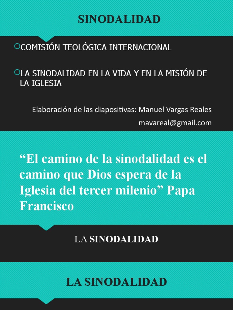 La Sinodalidad | PDF | Sínodo | Iglesia Católica