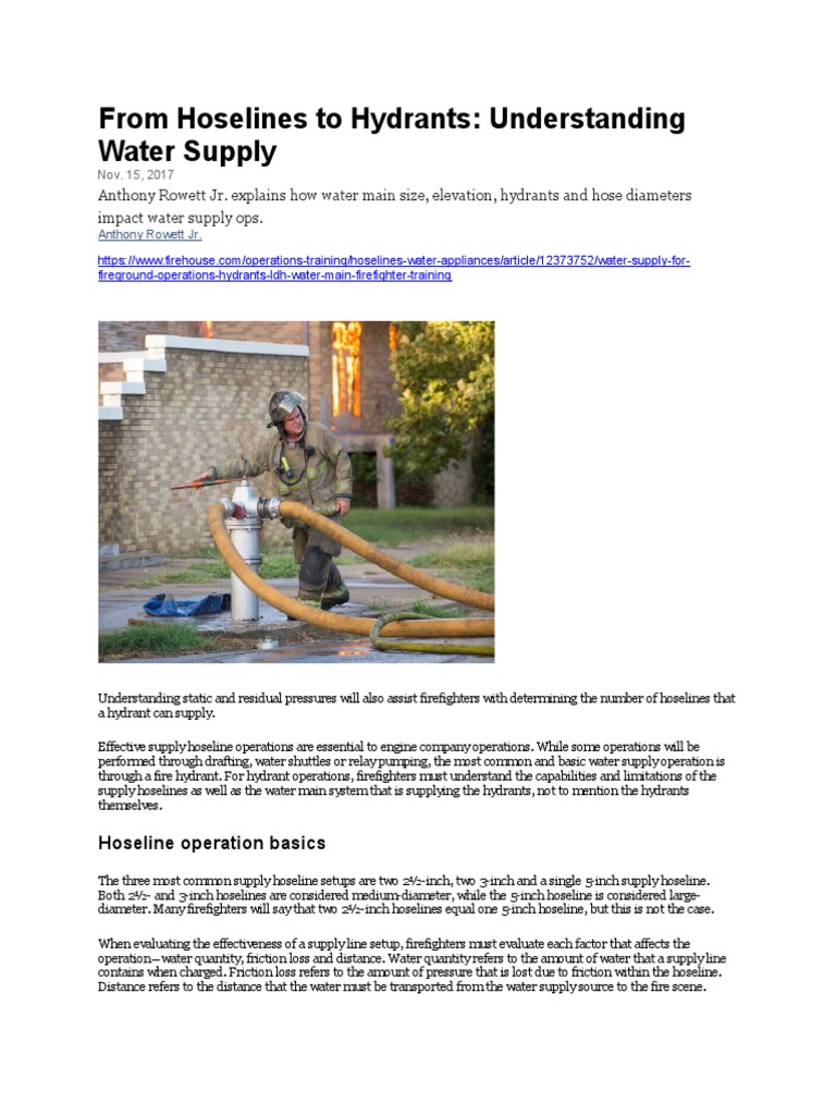 Very Good Explanation On Fire Hydrants | PDF | Flow Measurement | Water